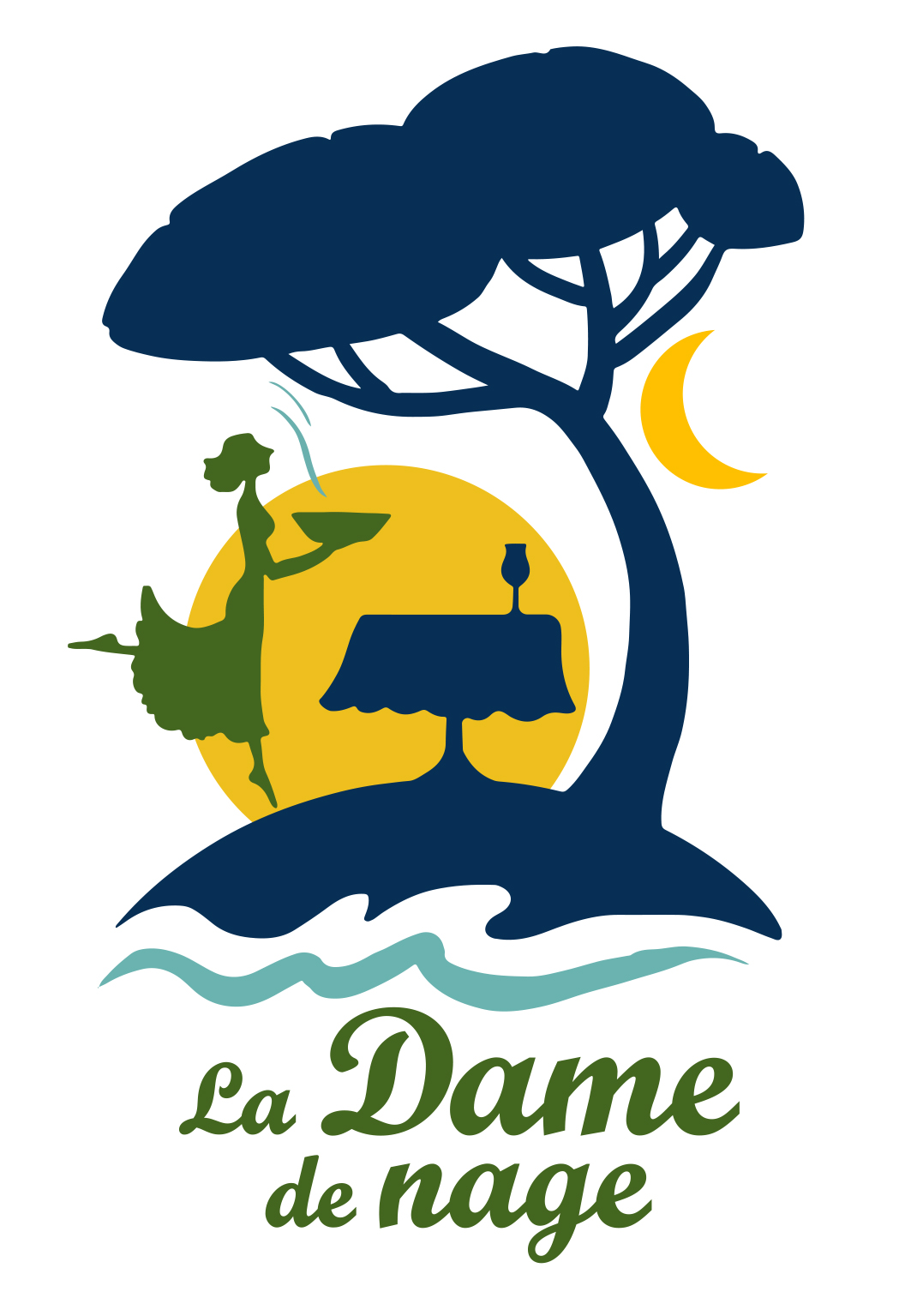 La Dame de nage - Catherine Chion illustratrice